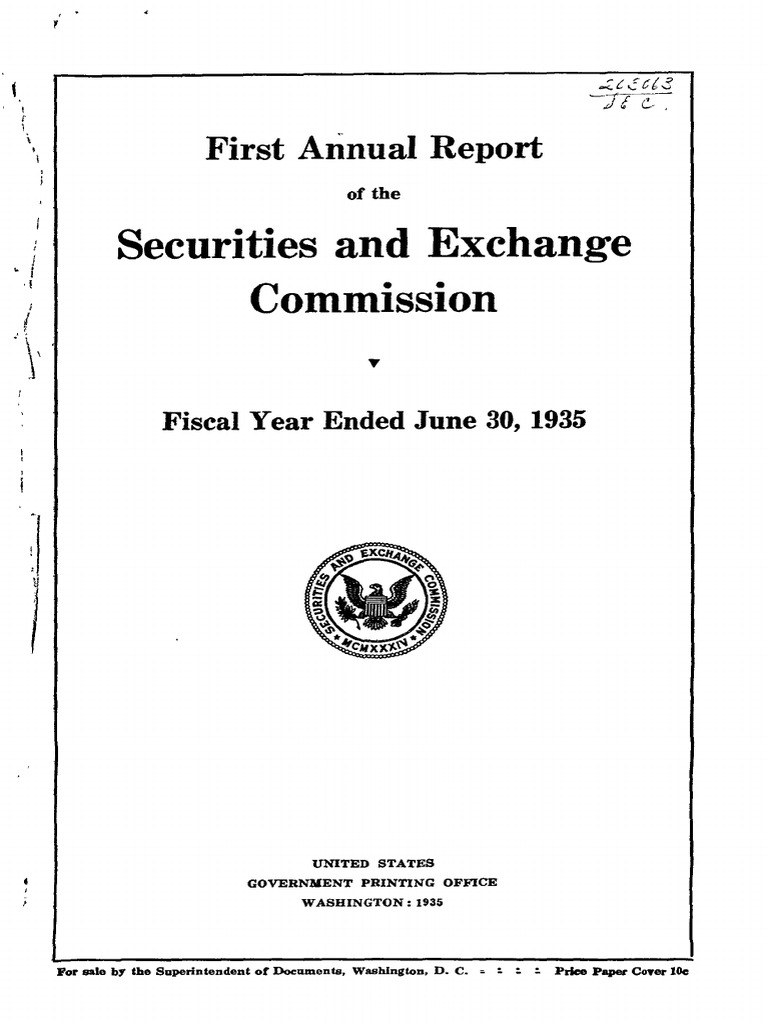 1935 | PDF | Securities (Finance) | Securities Exchange Act Of 1934