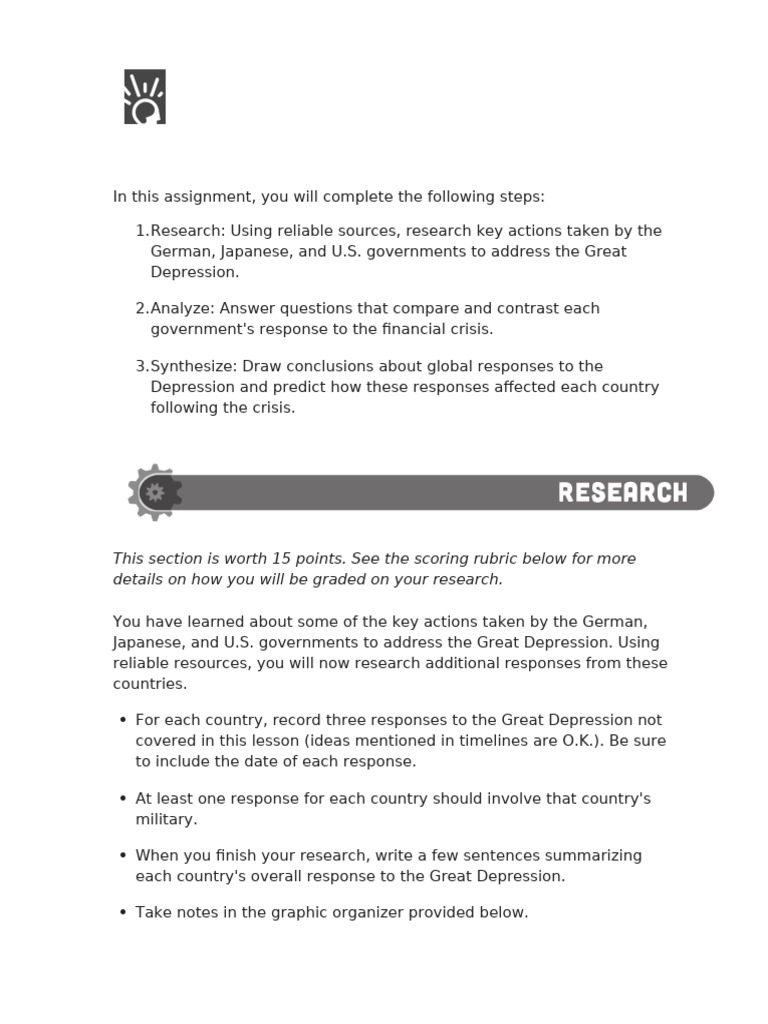 2.1.7 Practice - Comparing Responses To The Global Depression (Practice ...