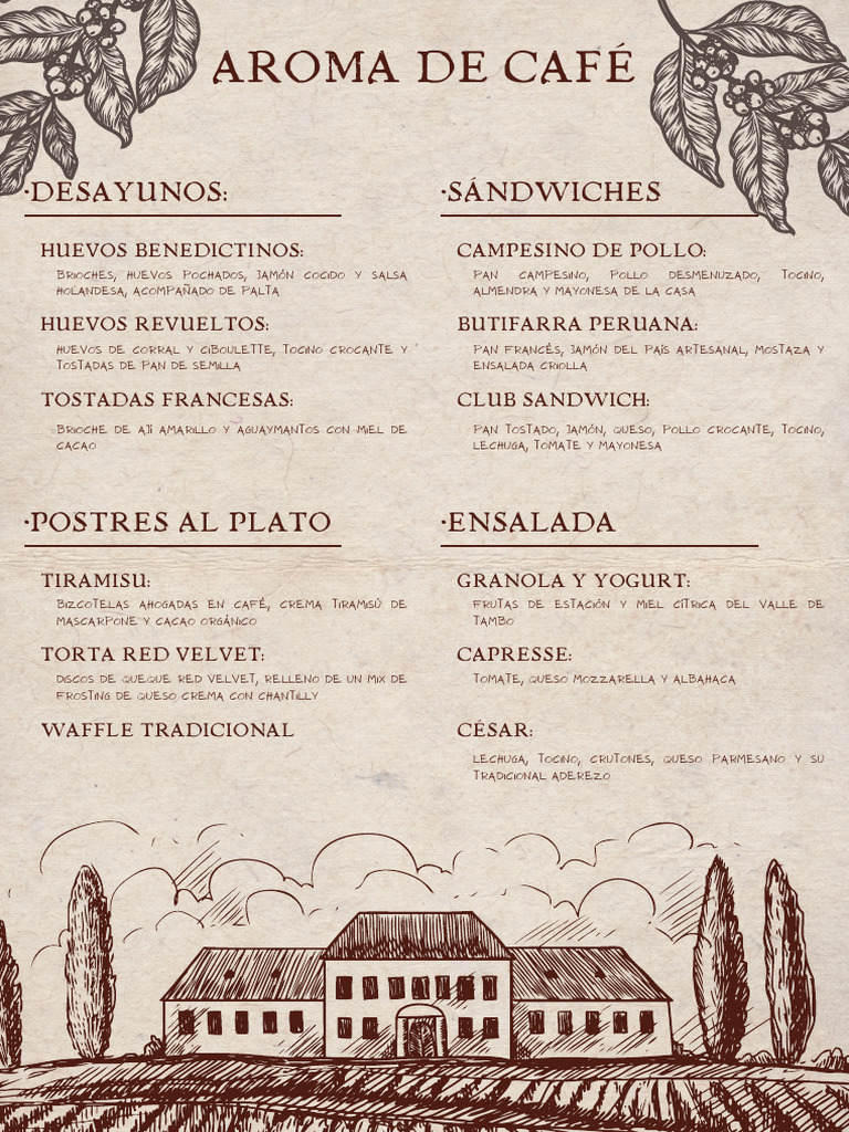 Menú Restaurante Taberna Española Antiguo Marrón | PDF