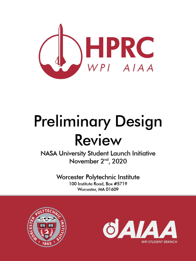 Wpi HPRC PDR 2021 | PDF | Launch Vehicle | Rocket