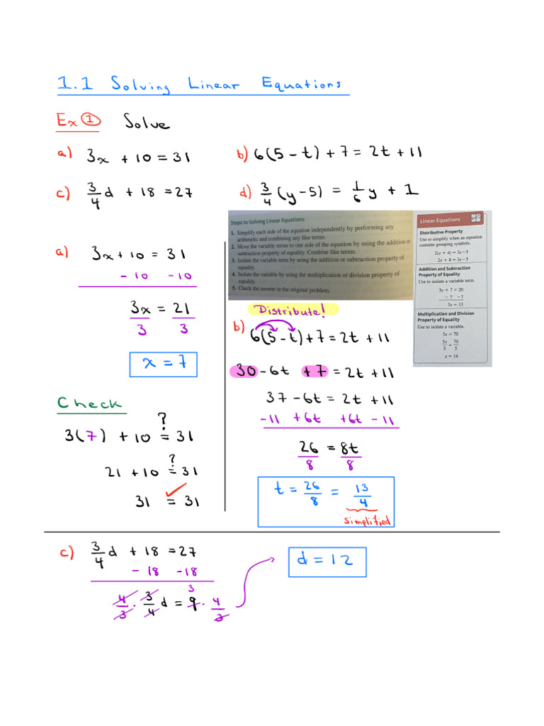 1.1 notes | PDF | Equations | Mathematical Objects
