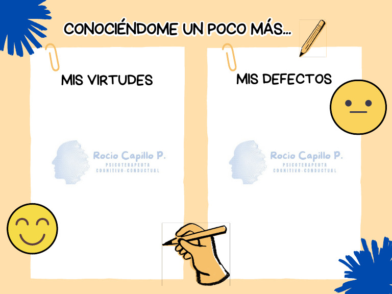 Mis virtudes y defectos tablero | PDF