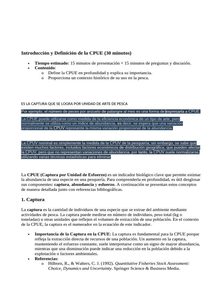 CPUE: Clave en Gestión Pesquera Perú | PDF | Pesquería | Manejo Pesquero