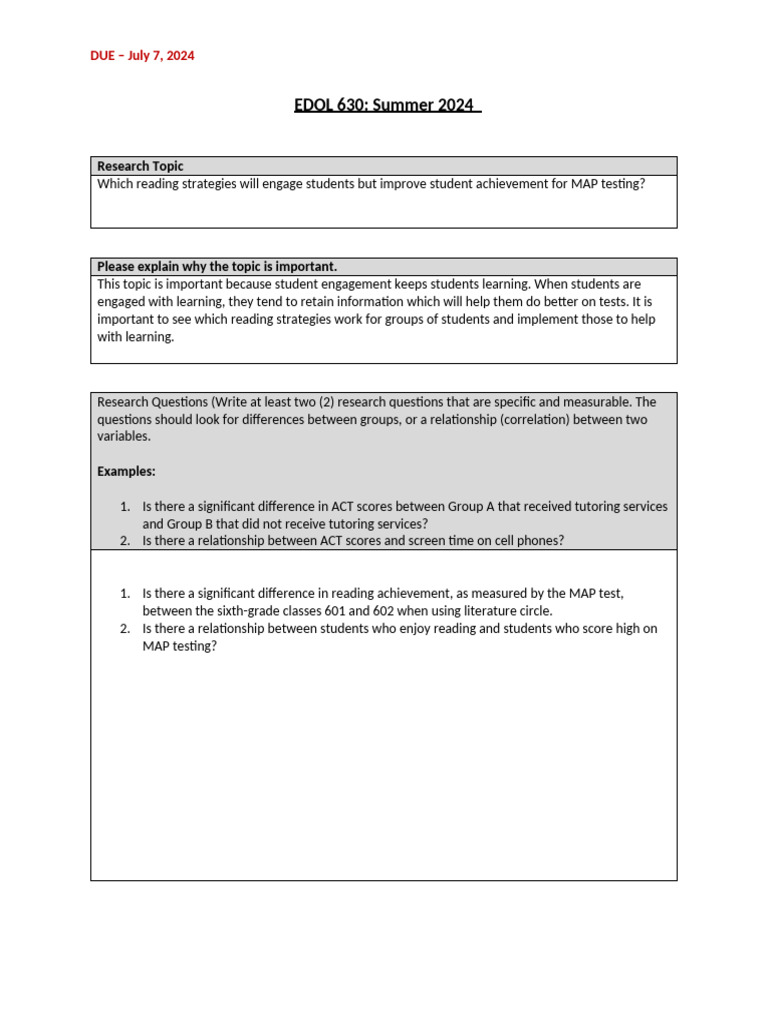 Engaging Reading Strategies for MAP | PDF