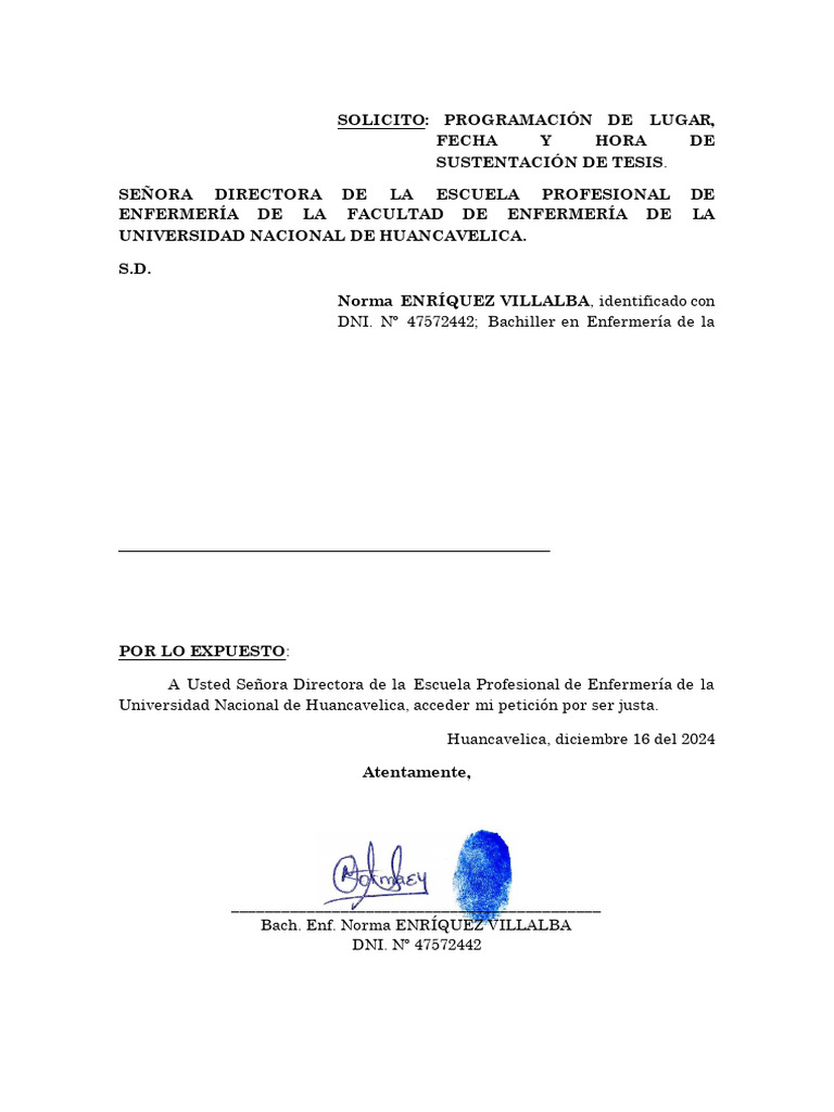 Solicitud de Programacion, Fecha y Hora de Sustentacion Okk | PDF | Universidad | Enfermería