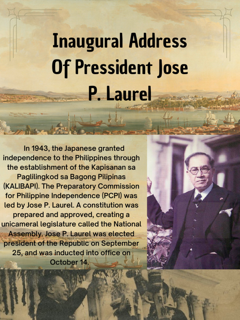 Inaugural Address of Jose Laurel | PDF