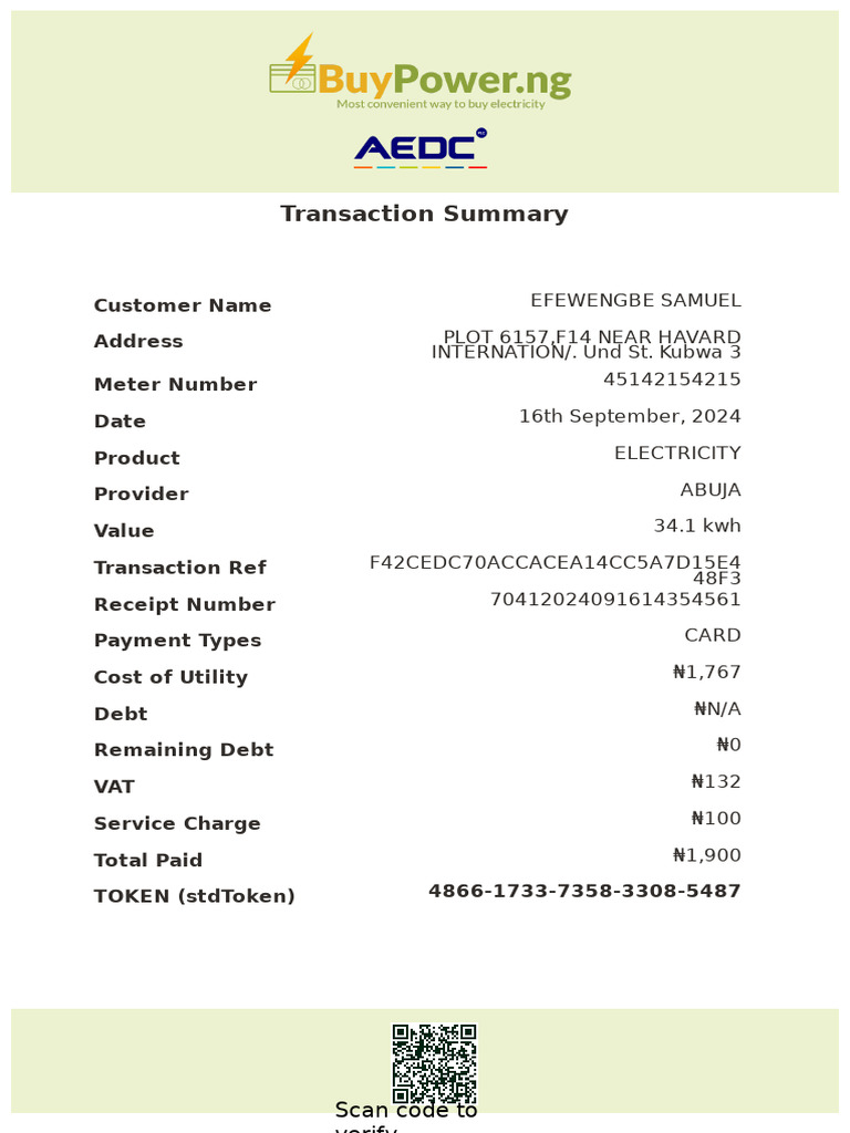Transaction 172650753180 BuyPower | PDF