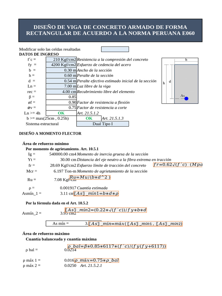DISEÑO+VIGA+RECTANGULAR+E060 | PDF | Ingeniería mecánica | Ingeniería ...