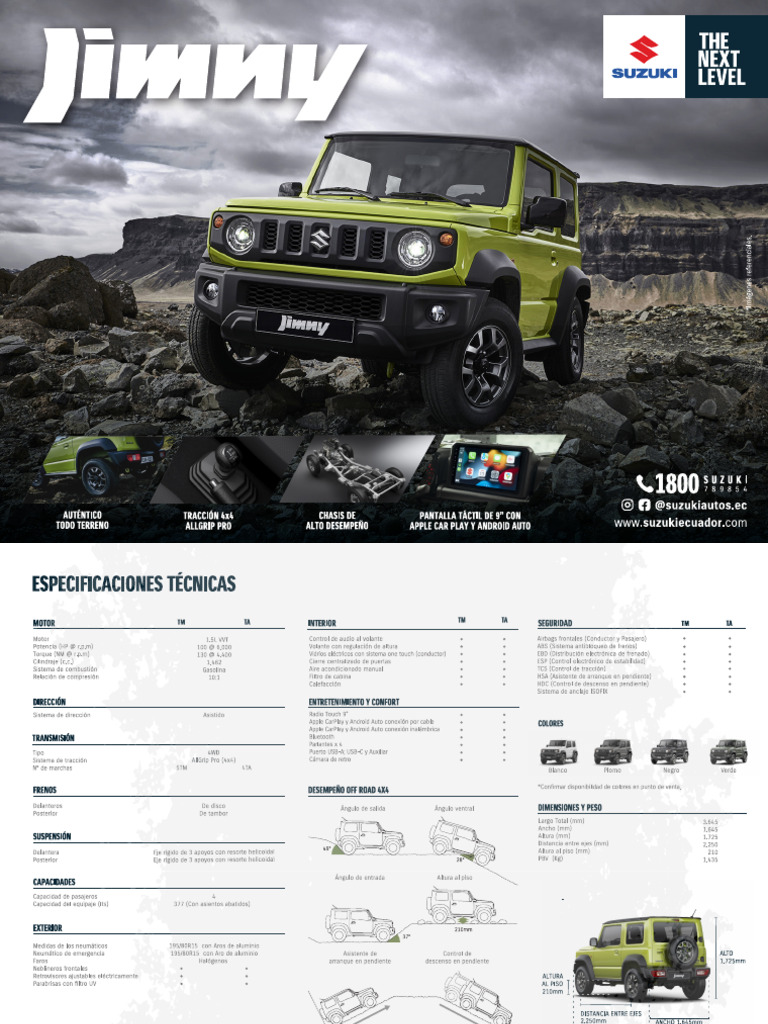 SZK - JIMNY - Ficha Tecnica - 202203hh11 | PDF