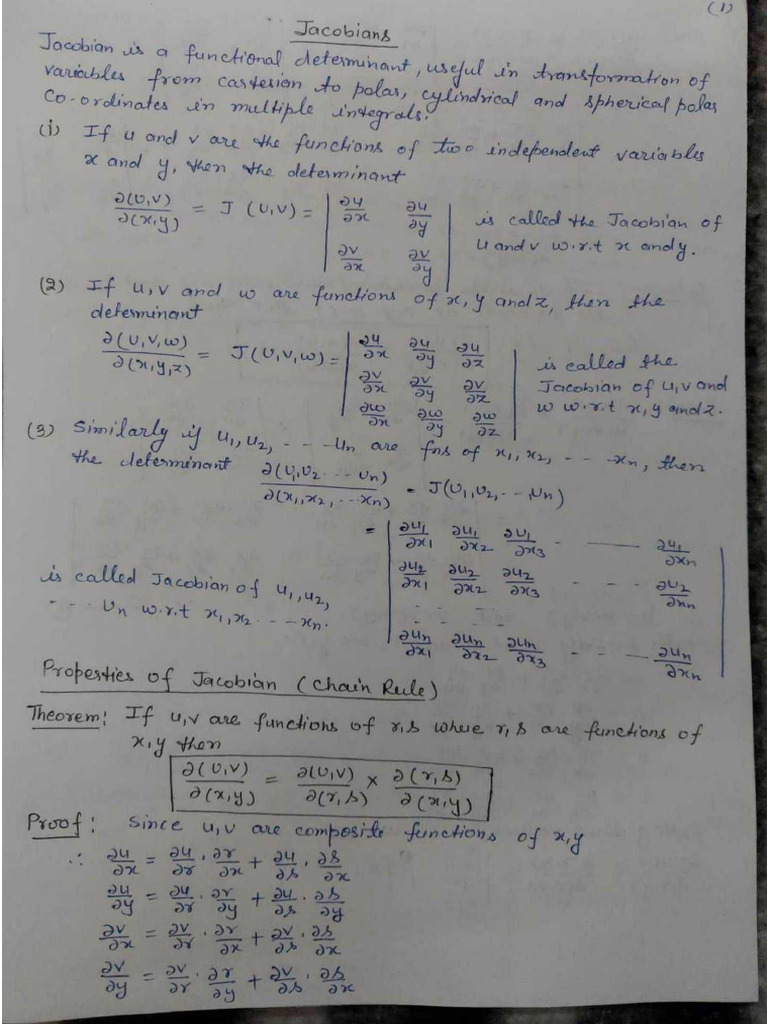 Jacobian 1 | PDF