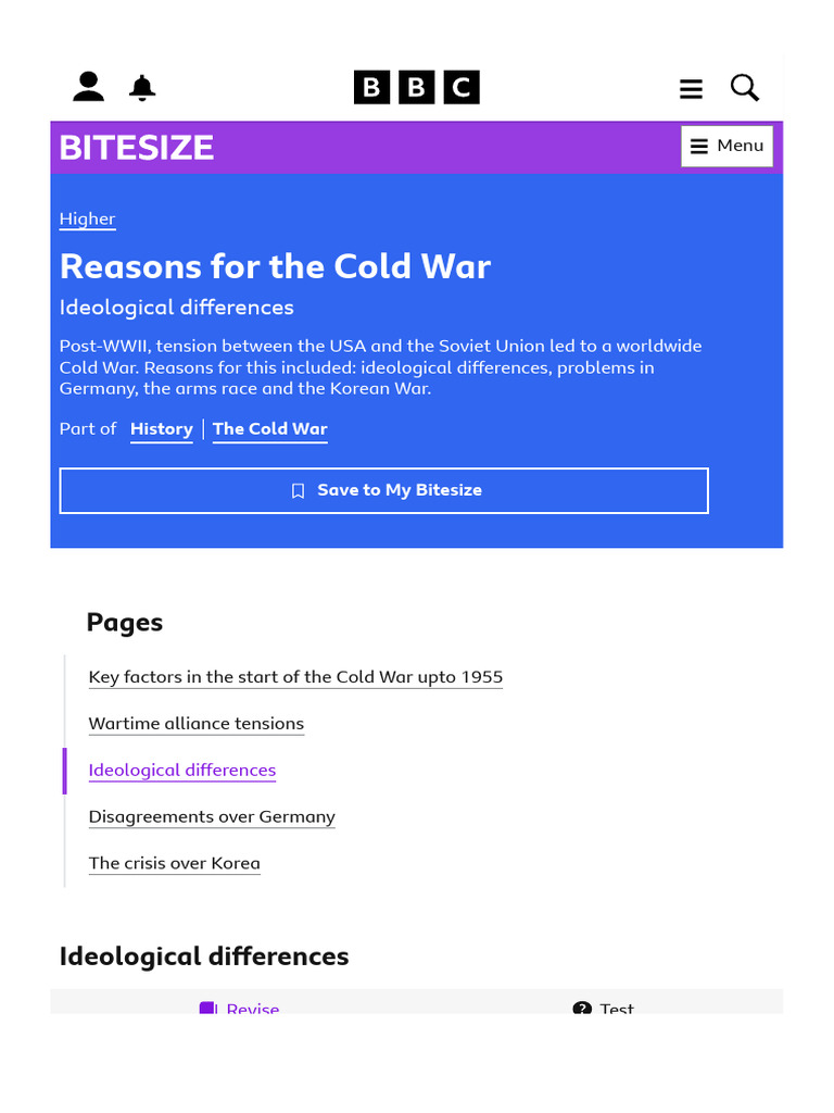 Ideological Differences - Reasons For The Cold War - Higher History ...