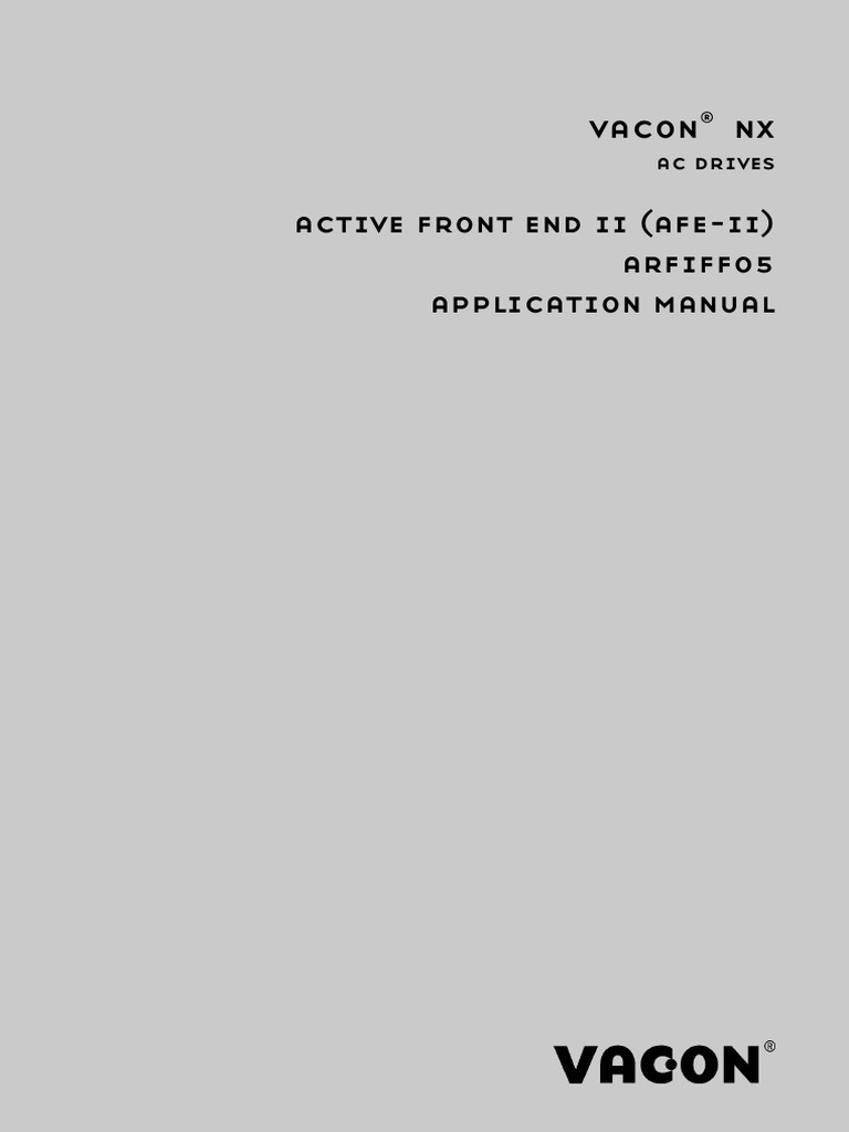 Vacon-NXP-AFE-II-ARFIFF05V065-Manual-DPD01979A-V001 | PDF | Parameter (Computer Programming ...