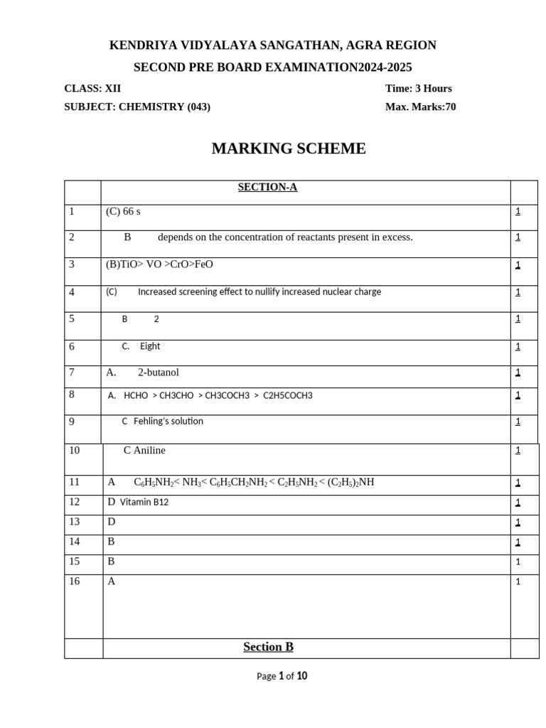 MS_Chem 12-PB-2 2024-25 Set-1_TA | PDF | Chemistry MS_Chem 12-PB-2 2024-25 Set-1_TA | PDF | Chemistry