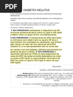 Tabela Hipoglicemiantes | PDF | Diabetes | Especialidades médicas