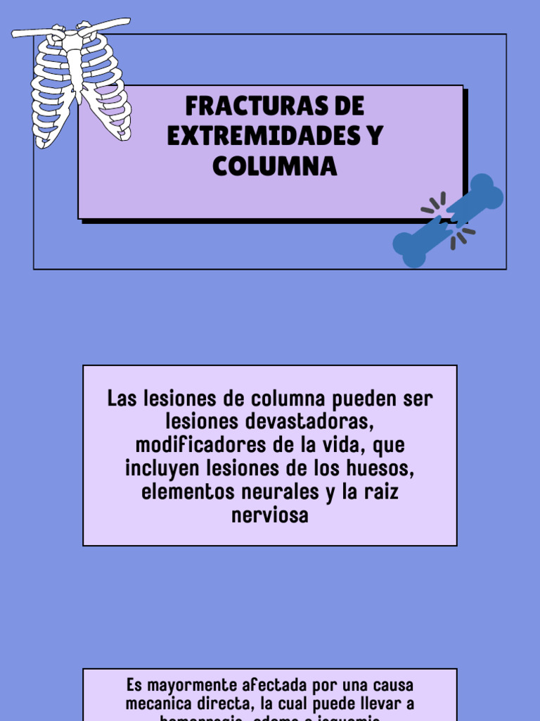 Fracturas de Columna y Extremidades | PDF | Lesión de la médula espinal ...