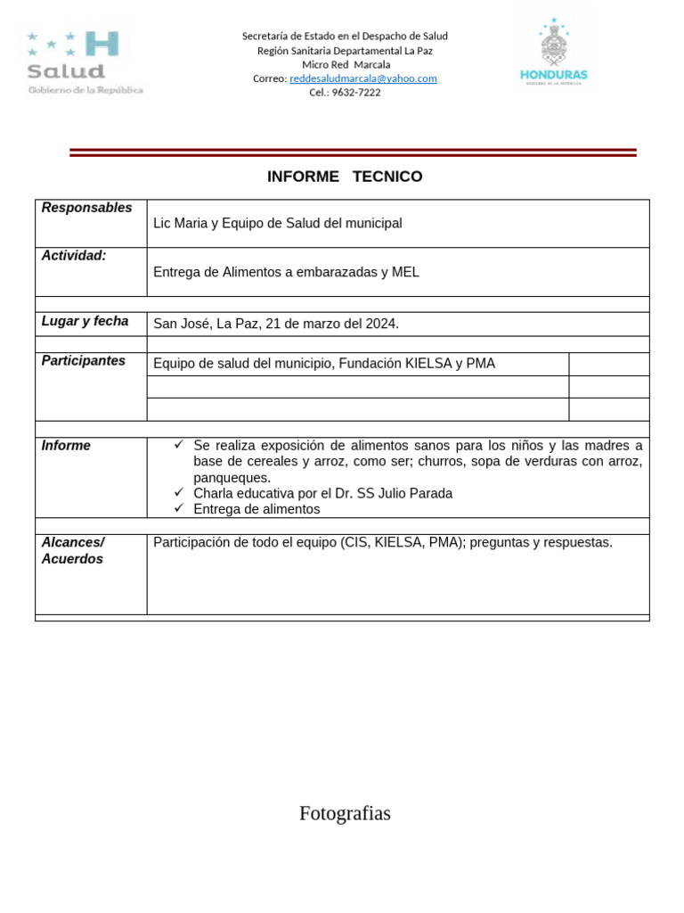 Informe Tecnico | PDF