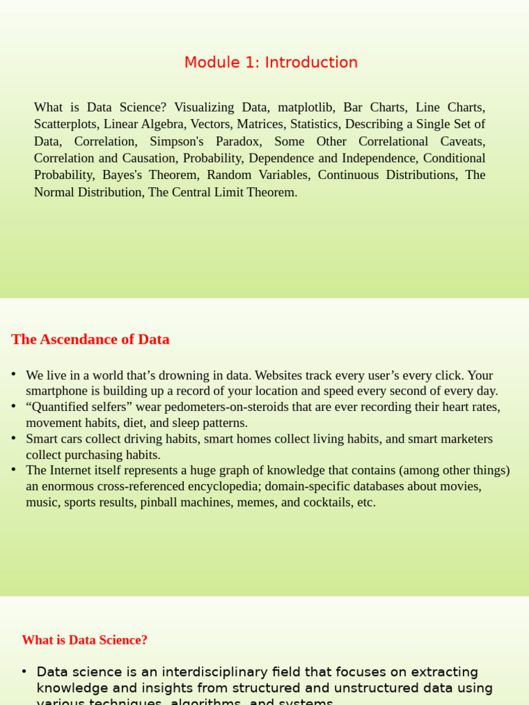 Module1 DS Ppt | PDF | Probability Distribution | Random Variable Module1 DS Ppt | PDF | Probability Distribution | Random Variable