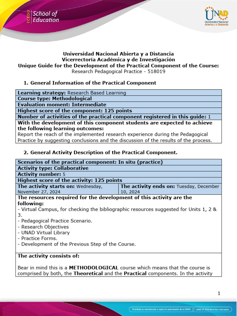 Guide For The Development of The Practical Component - Step 5 - Practical Component ...