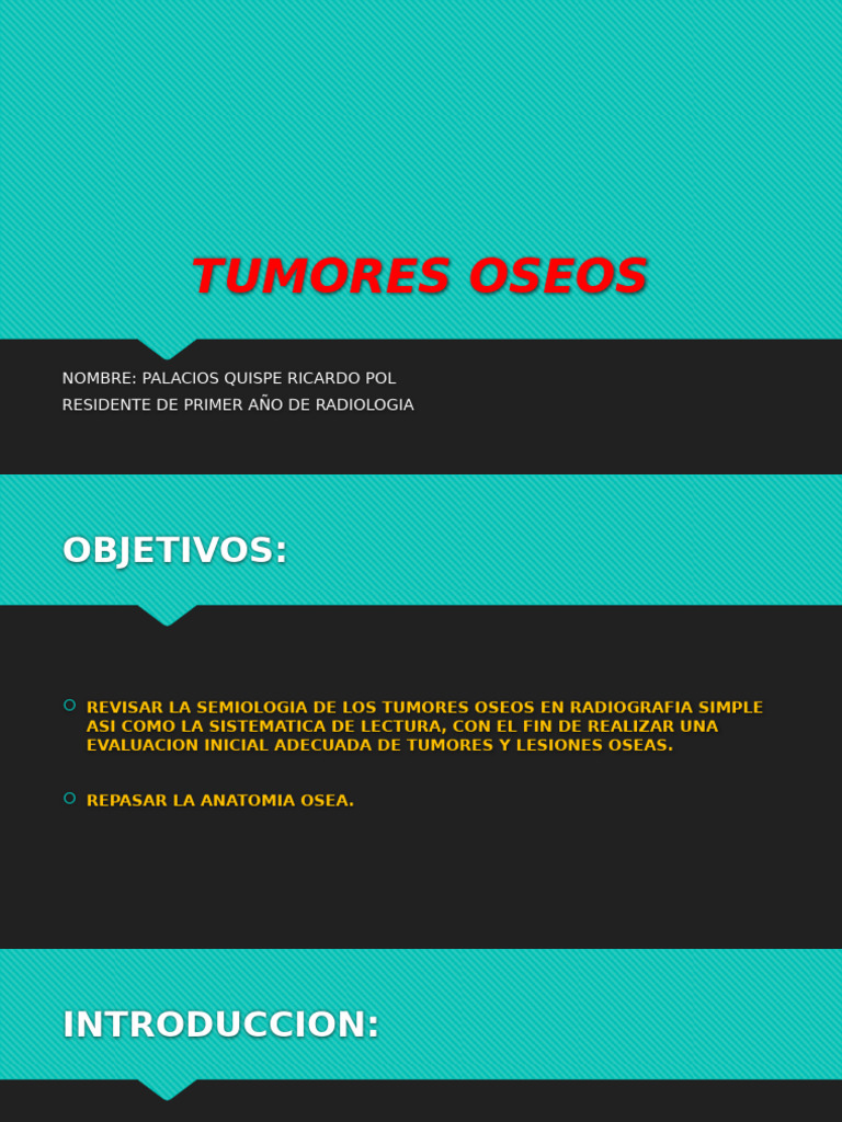 Tumores Oseos | PDF | Neoplasias | Hueso