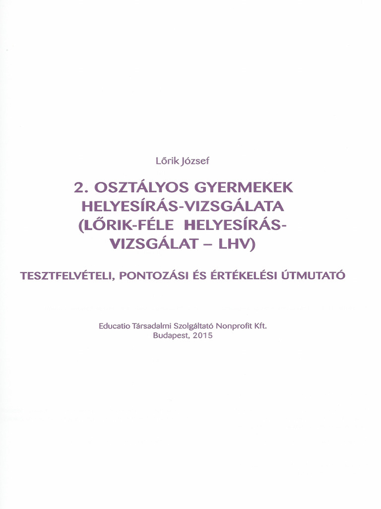 LHV 1 | PDF