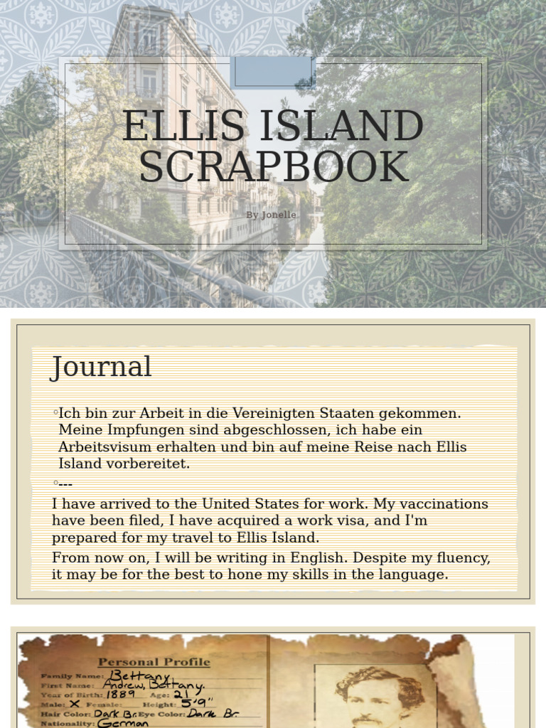 Immigrant Journey to Ellis Island | PDF