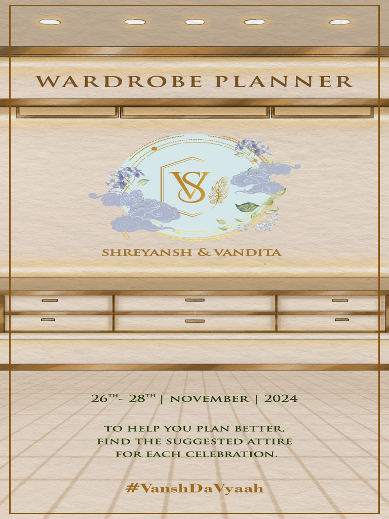 Wardrobe Planner For Jodhpuri Shaadi | PDF