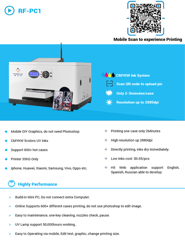 Pixma TS8360A UV Phone Case Printer | PDF | Printer (Computing) | Image Scanner