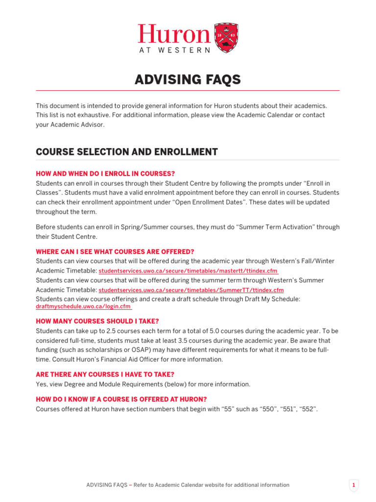 Advising_FAQs | PDF