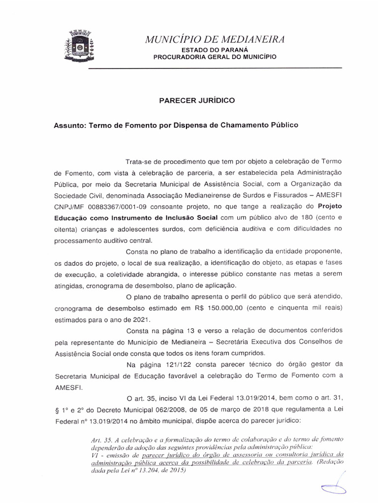 2021-06-24 Parecer Jurdico | PDF