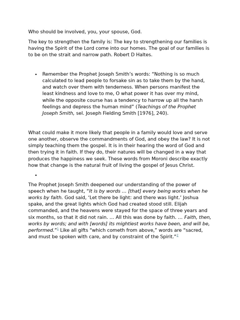 Strengthening Families Through Faith | PDF