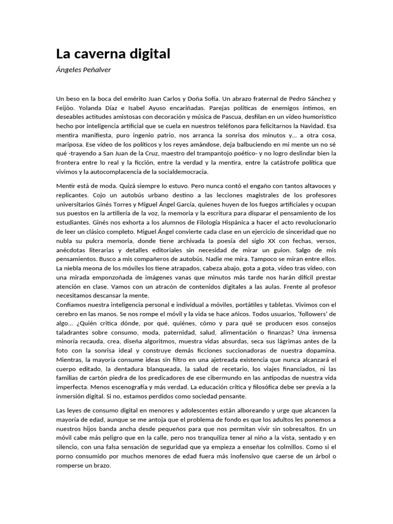 La caverna digital corregido | PDF