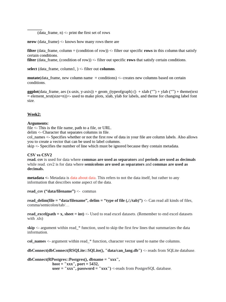 DSCI 100 Cheat Sheet | PDF