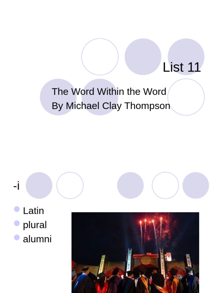 The Word Within The Word List 11 Introduction | PDF