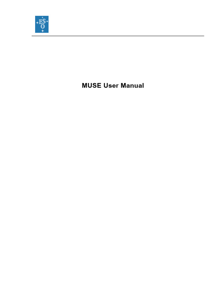 ESO-261650 MUSE User Manual | PDF | Optics | Electromagnetic Radiation
