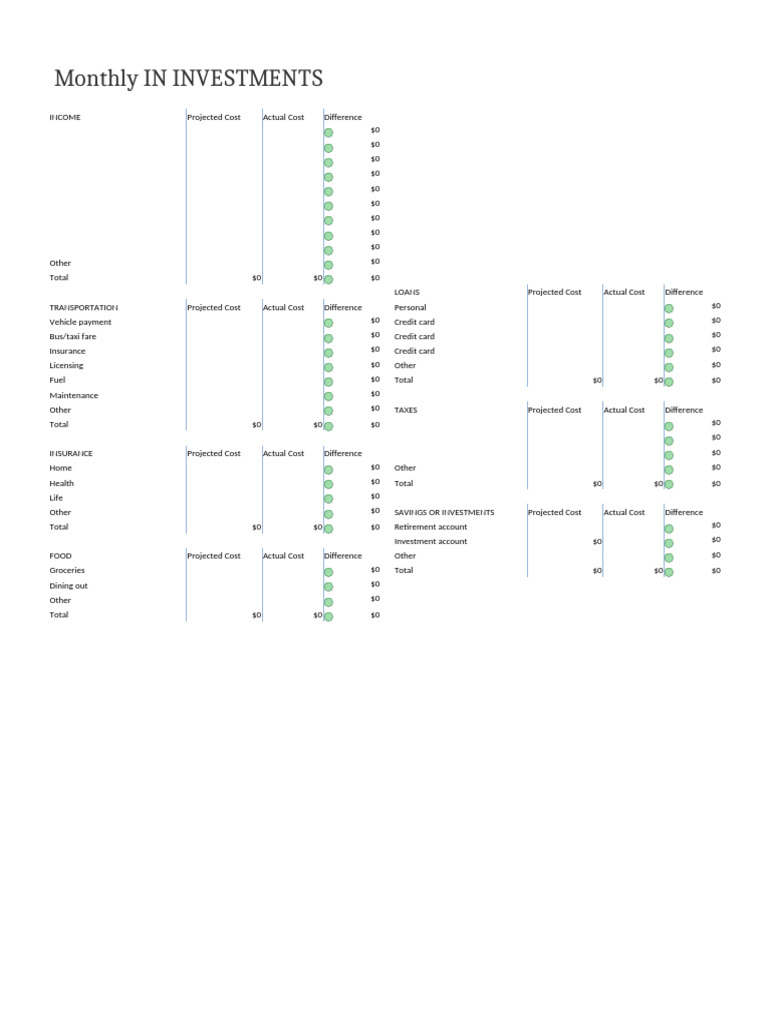 Monthly in Investments 2024 To 2070 | PDF | Credit | Finance & Money ...