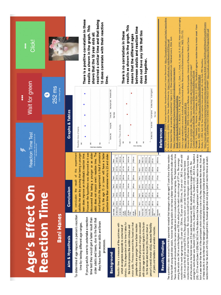 Affect of Age On Reaction Time | PDF