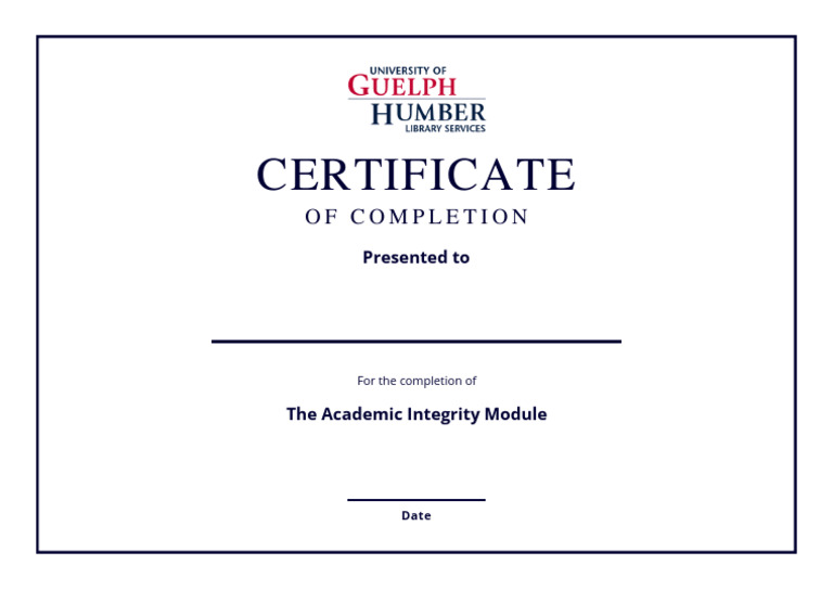 Academic Integrity Module Completion - Academic Integrity Module - GH ...
