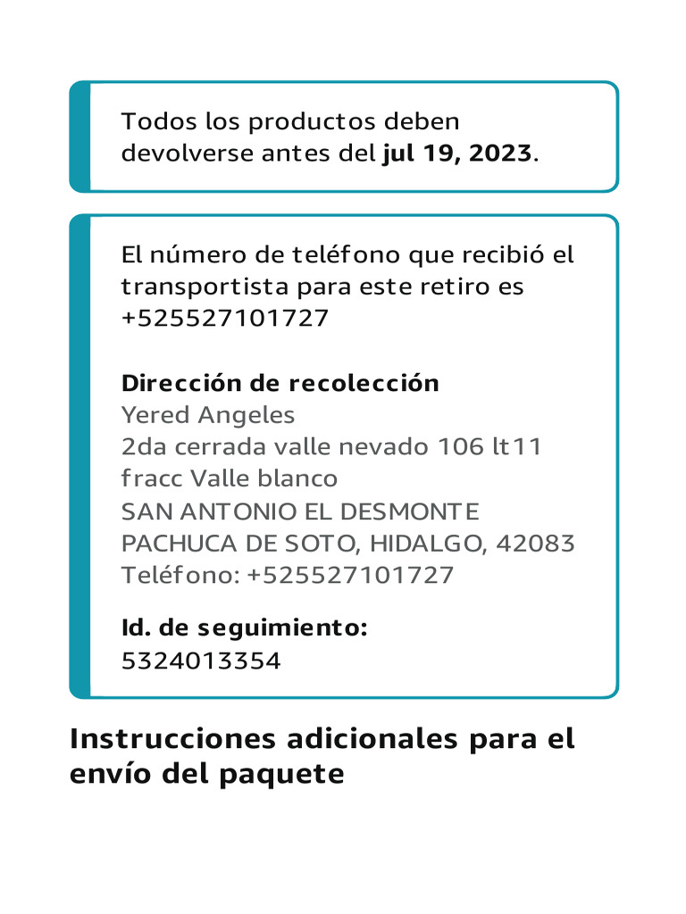 Centro de Devoluciones | PDF