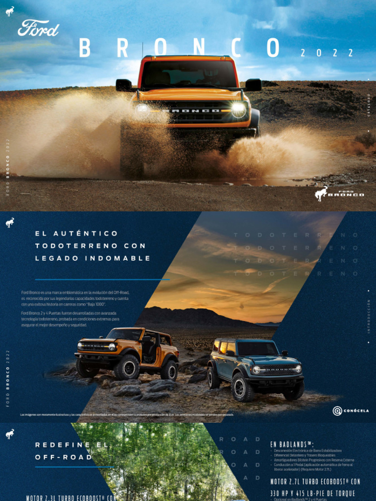 Ford Bronco 2 4 Puertas 2022 Catalogo Descargable | PDF