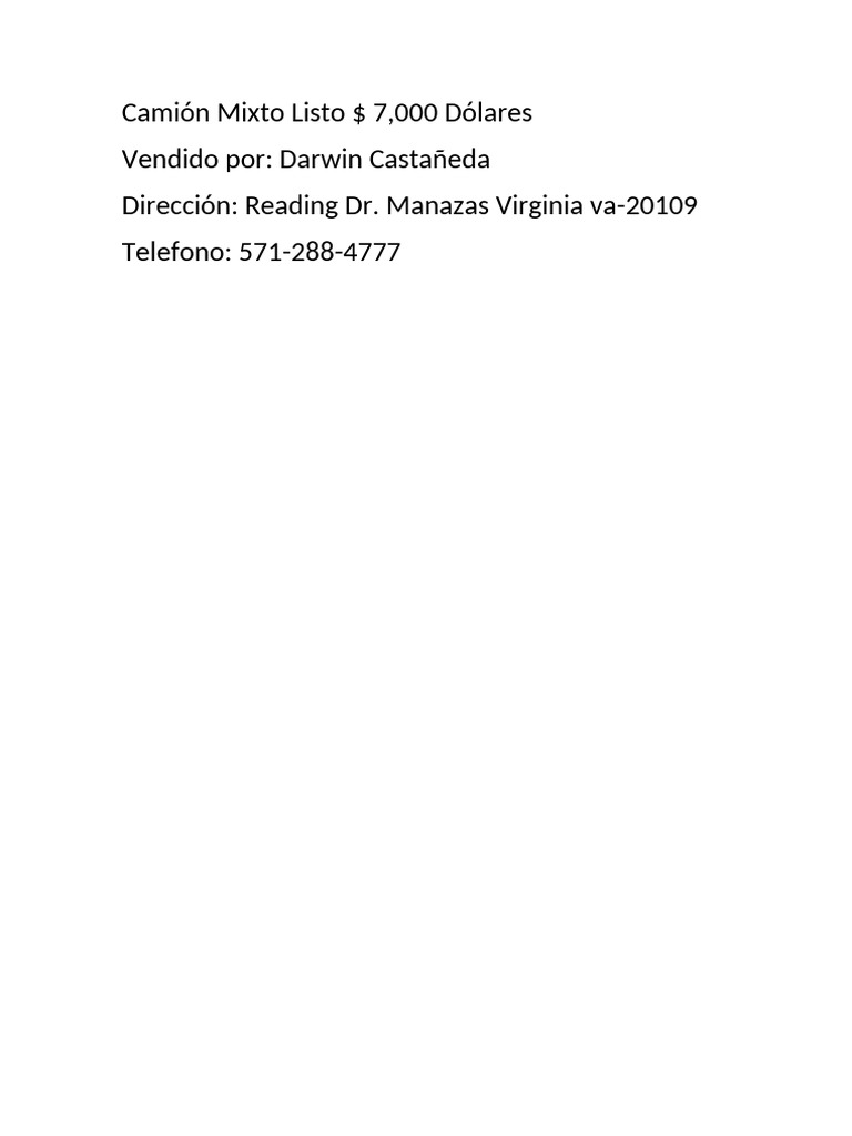 Dirrecion Camion Mixto Listo | PDF Dirrecion Camion Mixto Listo | PDF