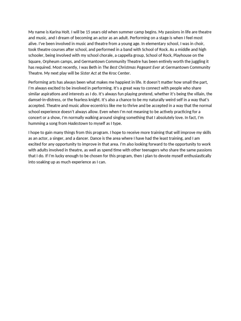 Karina Orpheum Speech Camp Summer 2024 Rough Draft | PDF