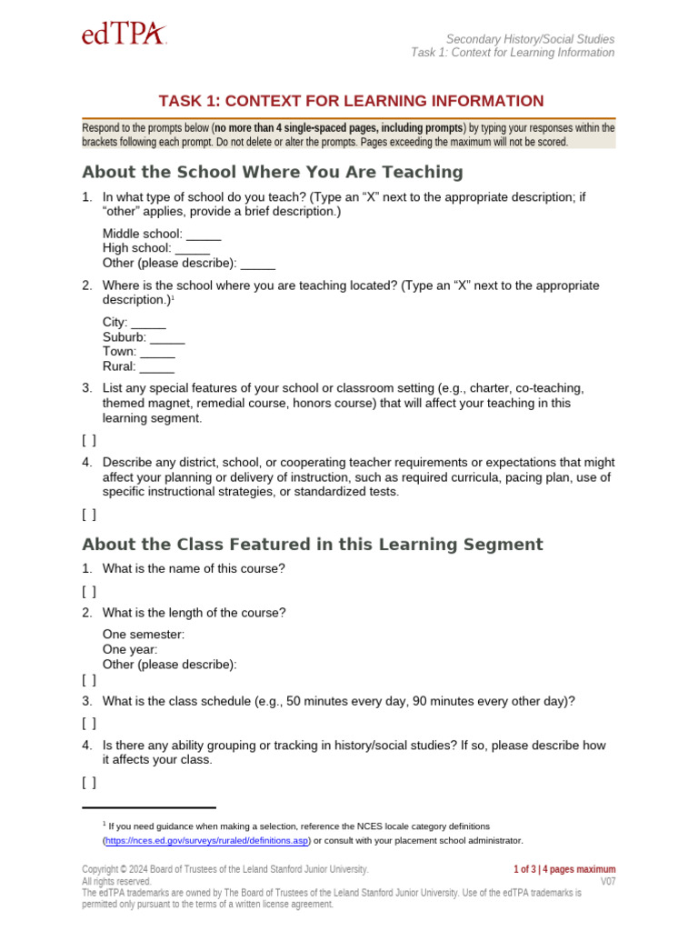edTPA SEH Context For Learning | PDF | Individualized Education Program ...
