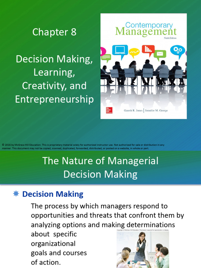 Chapter 8 - Problem Solving Decision Making | PDF | Decision Making | Entrepreneurship