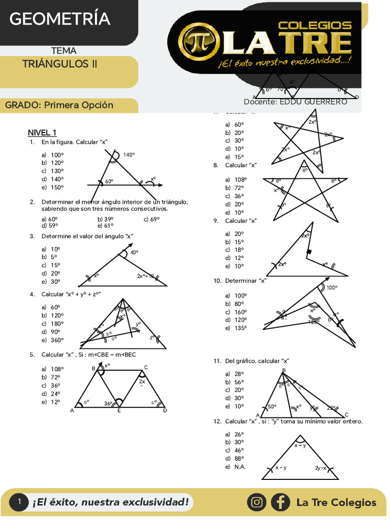 Triangulos 3 | PDF | Triángulo | Politopos