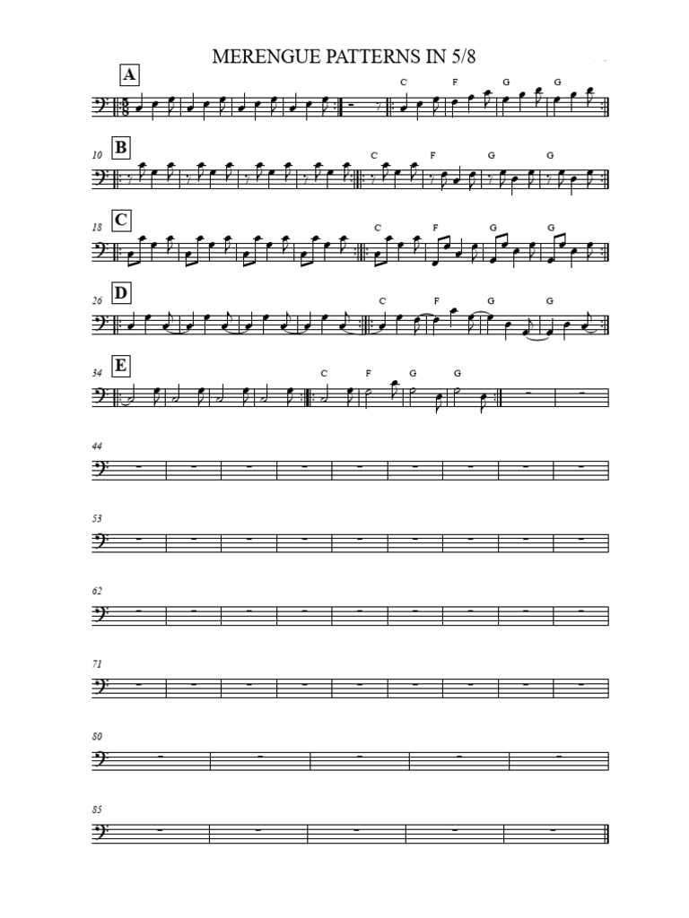 Merengue Patterns in 5 8 | PDF