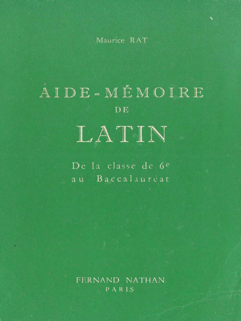 Aide-Memoire de Latin Rat | PDF | Rome antique | Gaule