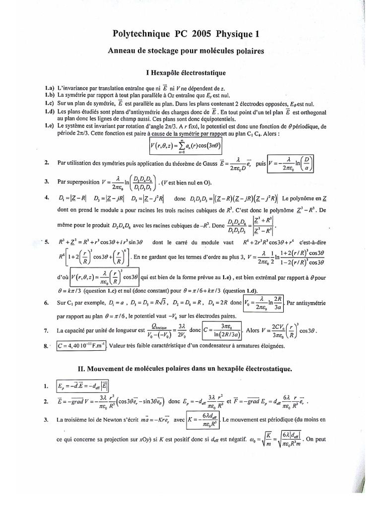 X 2005 PC Corrige | PDF