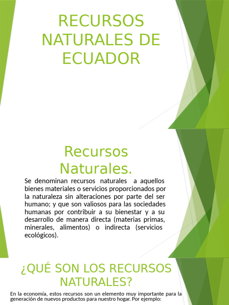 Recursos Naturales Del Ecuador | PDF | Agua | Ciencias de la Tierra