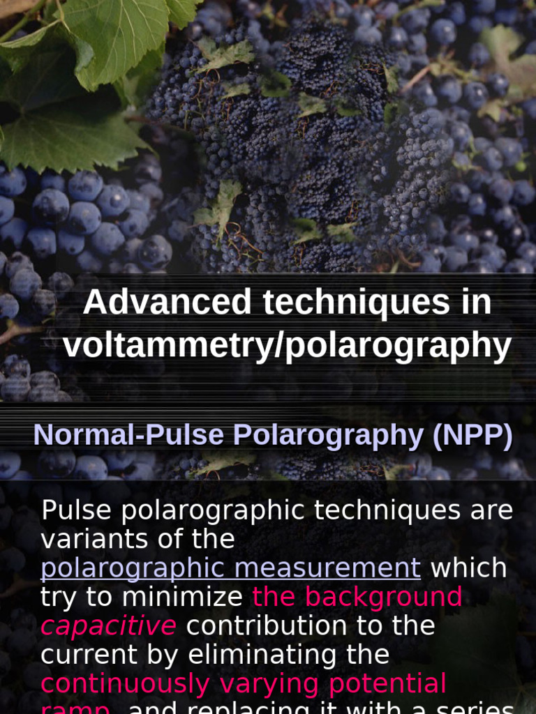 5 2024 Electroanalysis Adv Voltammetry | PDF | Physical Sciences ...