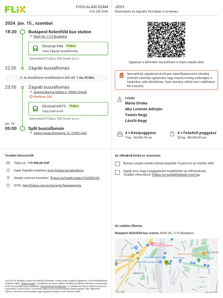 Ticket Budapest Split 3162203105 | PDF